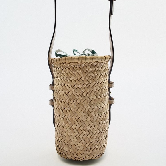 Zara | Bags | Zara Raffia Mini Crossbody Bagorange Ref 62191 | Poshmark